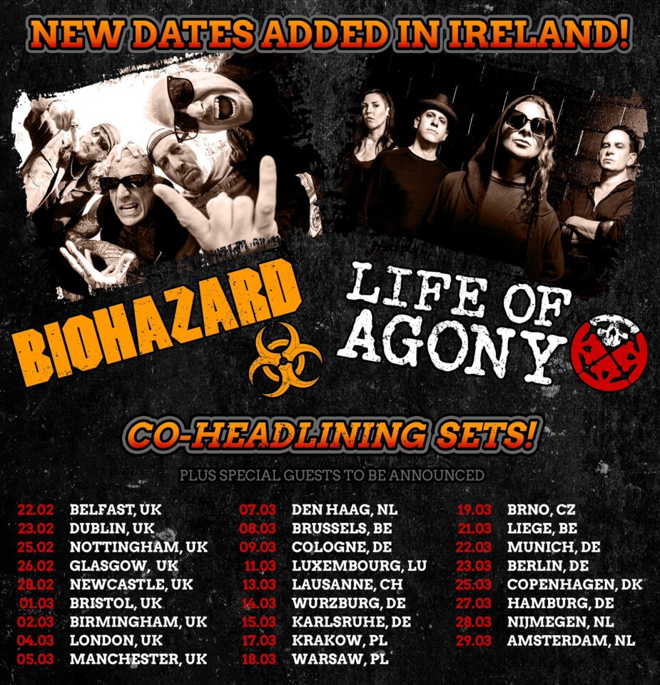 BIOHAZARD e LIFE OF AGONY anunciam mais duas datas na Irlanda e Irlanda ...