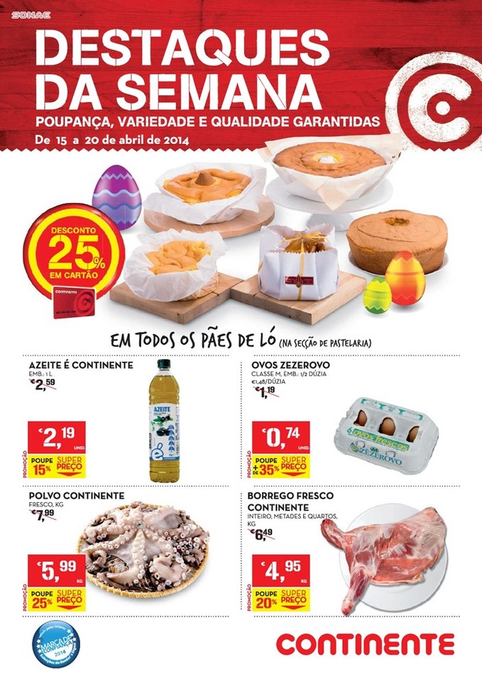 Antevisão Novo Folheto Continente - de 15 a 20 de Abril - BricoPoupar