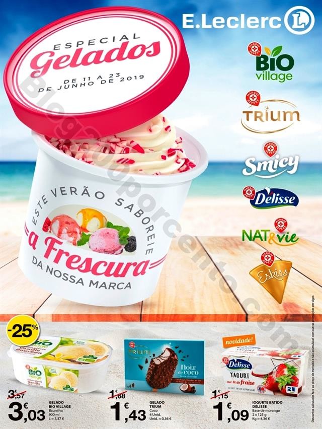 Antevisão Folheto E-LECLERC Especial Gelados Promoções de 11 a 23 junho ...